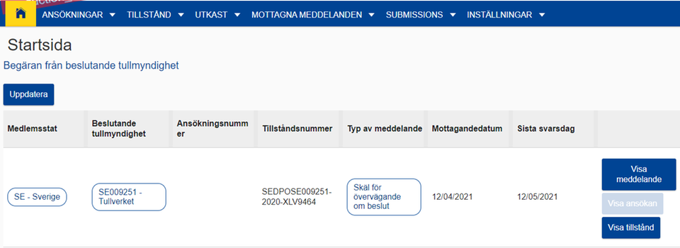 Logga in i Systemet för tullbeslut - Tullverket